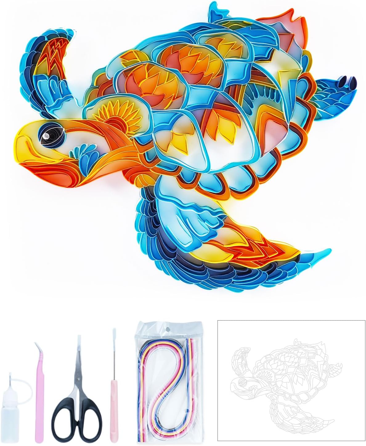 Amazon.com: Uniquilling Quilling Kit, Paper Quilling Kits, 8 * 10-in ...
