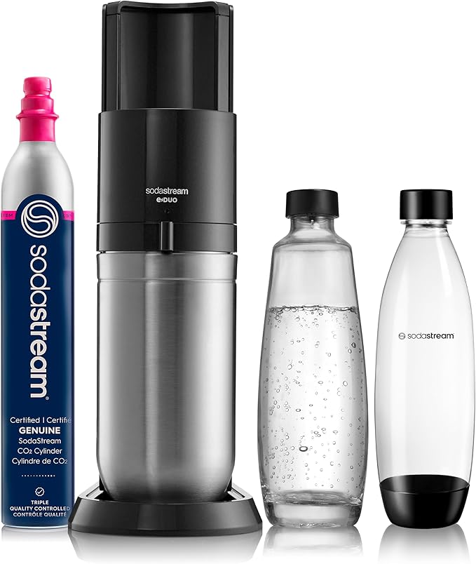 Amazon.com: SodaStream E-Duo Sparkling Water Maker (Black) with 60L CO2 ...