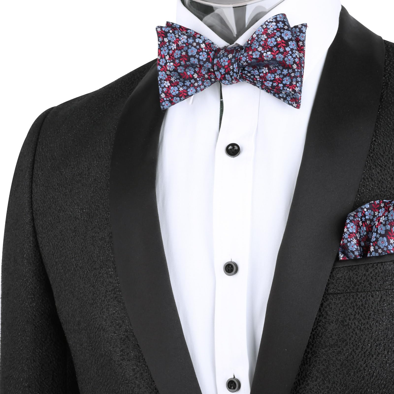 Snapklik.com : Alizeal Mens 2pcs Floral Pattern Self-tied Bow Tie