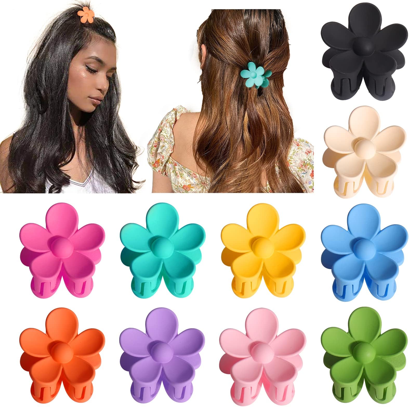 Amazon.com : Small Hair Claw Clips for Thin Hair,Mini Cute Square Hair ...