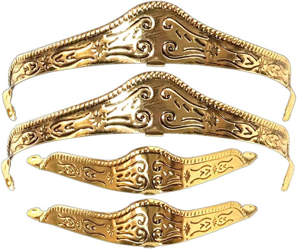 Modestone 4 Pc Shiny Metal Filigree Boot Caps: 2 x Heel + 2 x Toe Gold ...