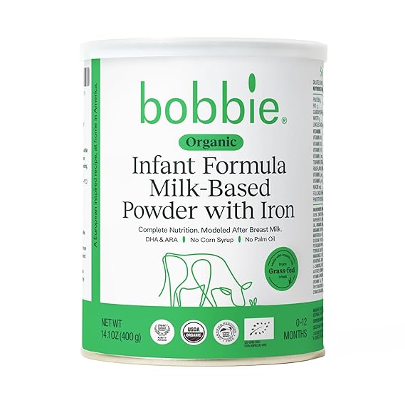 Amazon.com: Bobbie Organic Baby Formula, Milk Based Powder with Iron ...