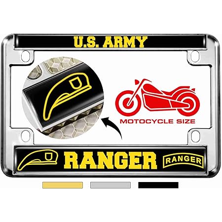 Amazon.com: TAG FRAMES (MILITARY) US Army Ranger License Plate Frame ...