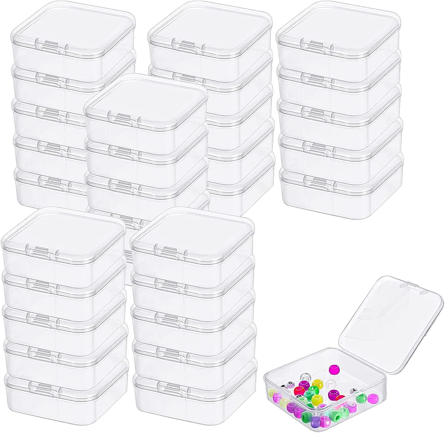 DBALL 30 Pièces Petite Boite Rangement Plastique Mini Transparent Boite ...