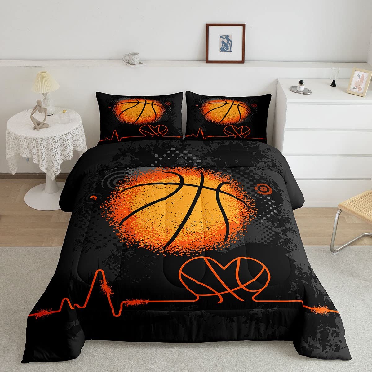 Amazon.com: Castle Fairy Basketball Comforter Set for Boys Kids Girls ...