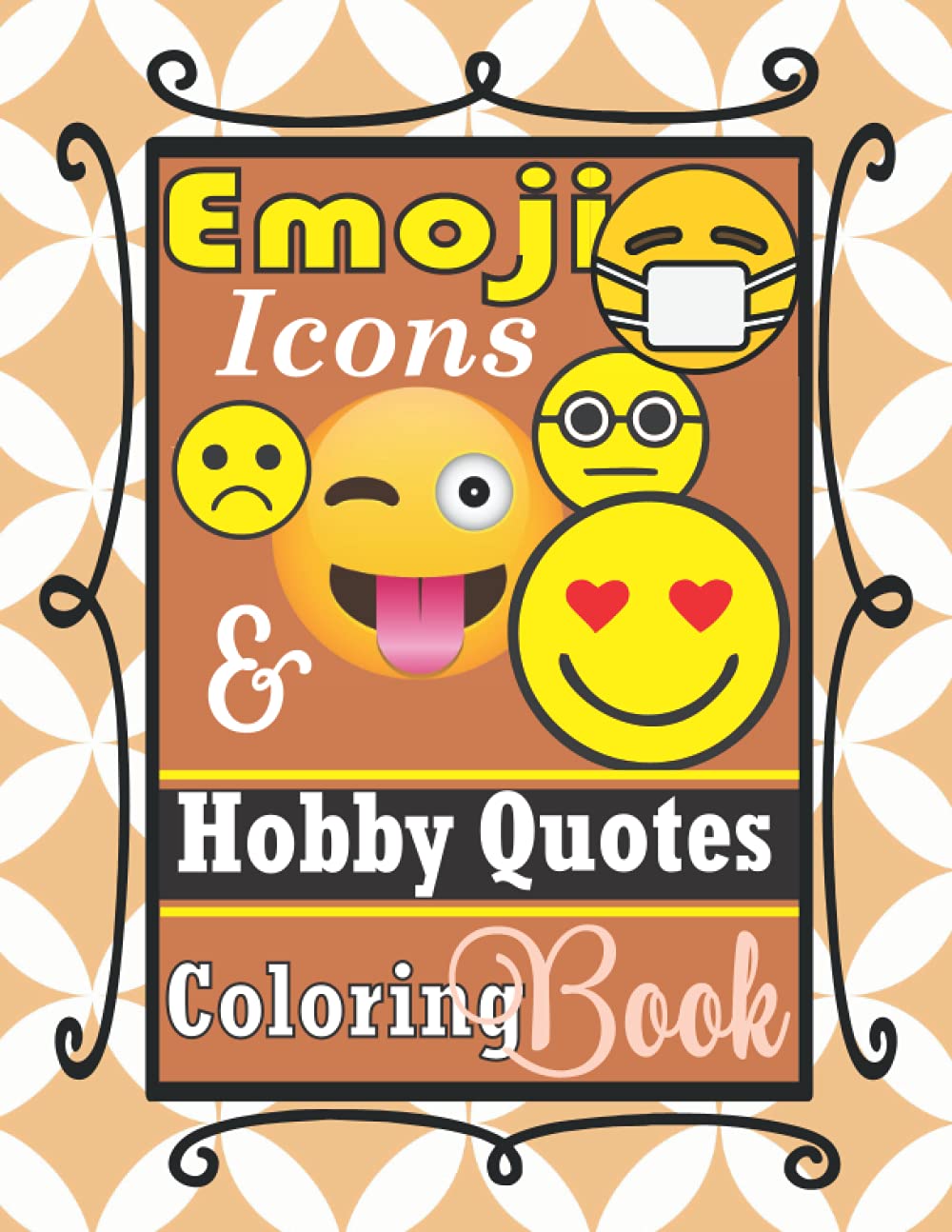 Buy Emoji Icons and quotes coloring book: Hobby quotes coloring book ...