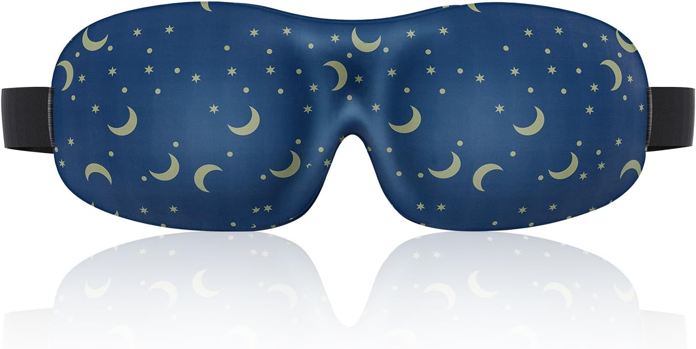 Amazon.com: Lonfrote Star Moon Deep Molded Sleep Mask, with Ear Plug ...
