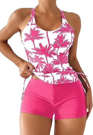 Amazon.com: Urchics Tankini Swim Summer Beach Ladies' Coconut Tree ...