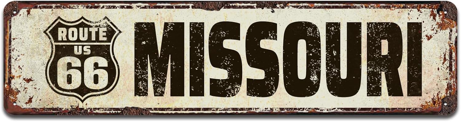 Amazon.com: Missouri US Route 66 Metal Tin Signs, Nostalgic Vintage ...
