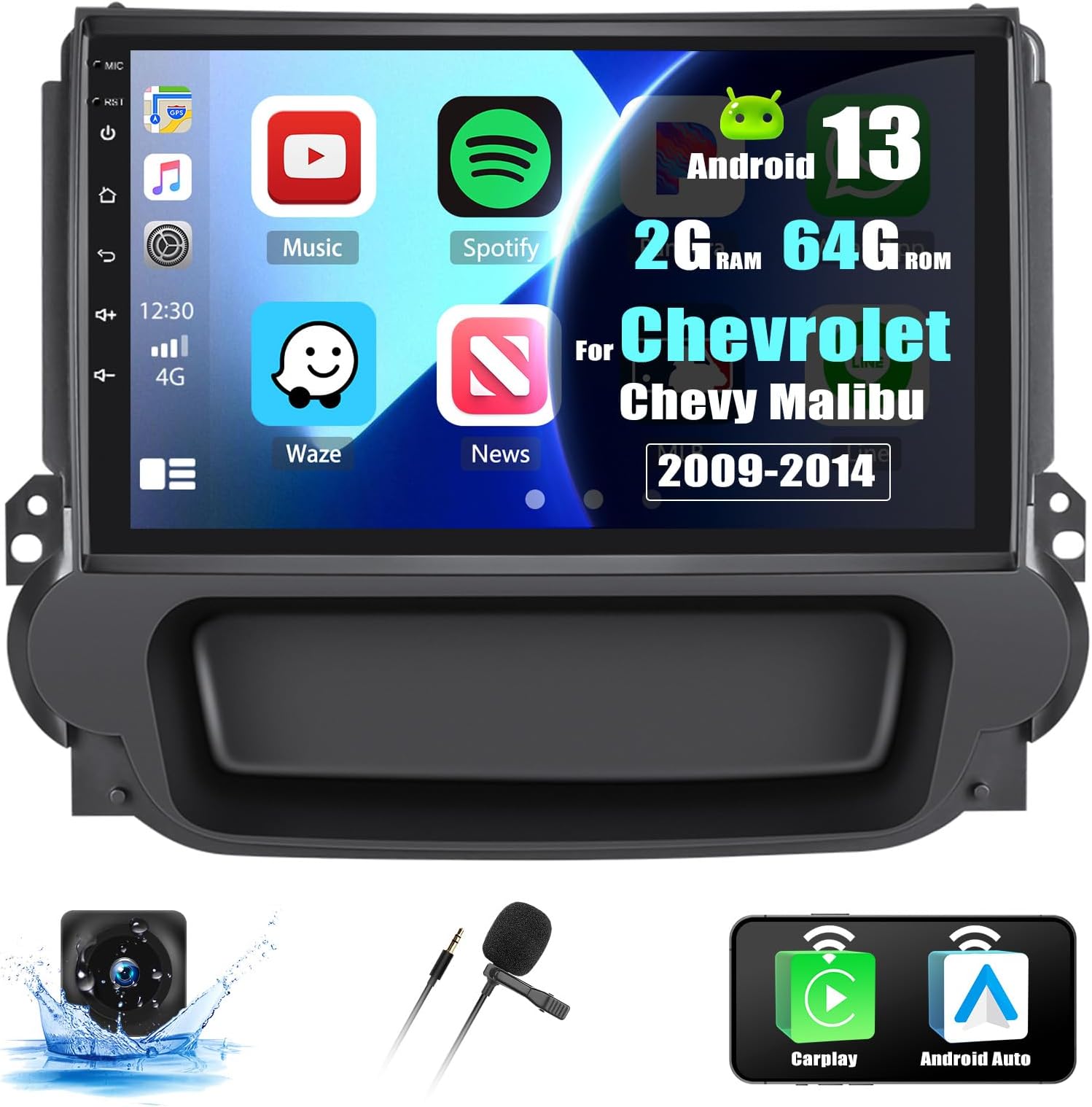 Amazon.com: [2+64G] Android 13 Car Stereo for Chevrolet Chevy Malibu ...
