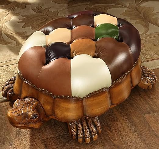 Amazon.com: JYDBSDXQFFJX Wood Ottoman Footstool，Sofa Stool，Leather ...