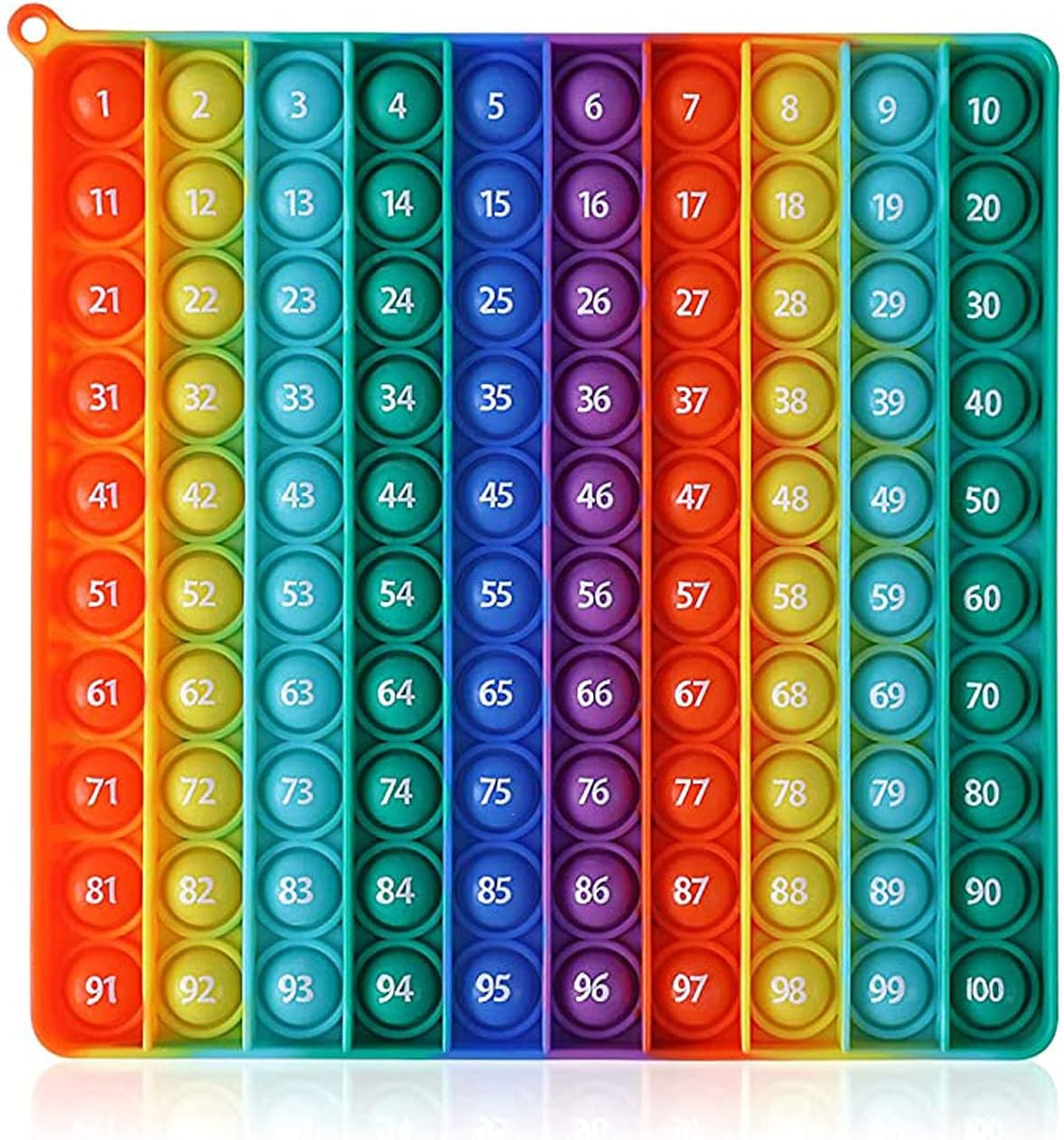 Amazon.com: 1-100 Numbers PopToys, Square Silicone Simple Big Size Push ...