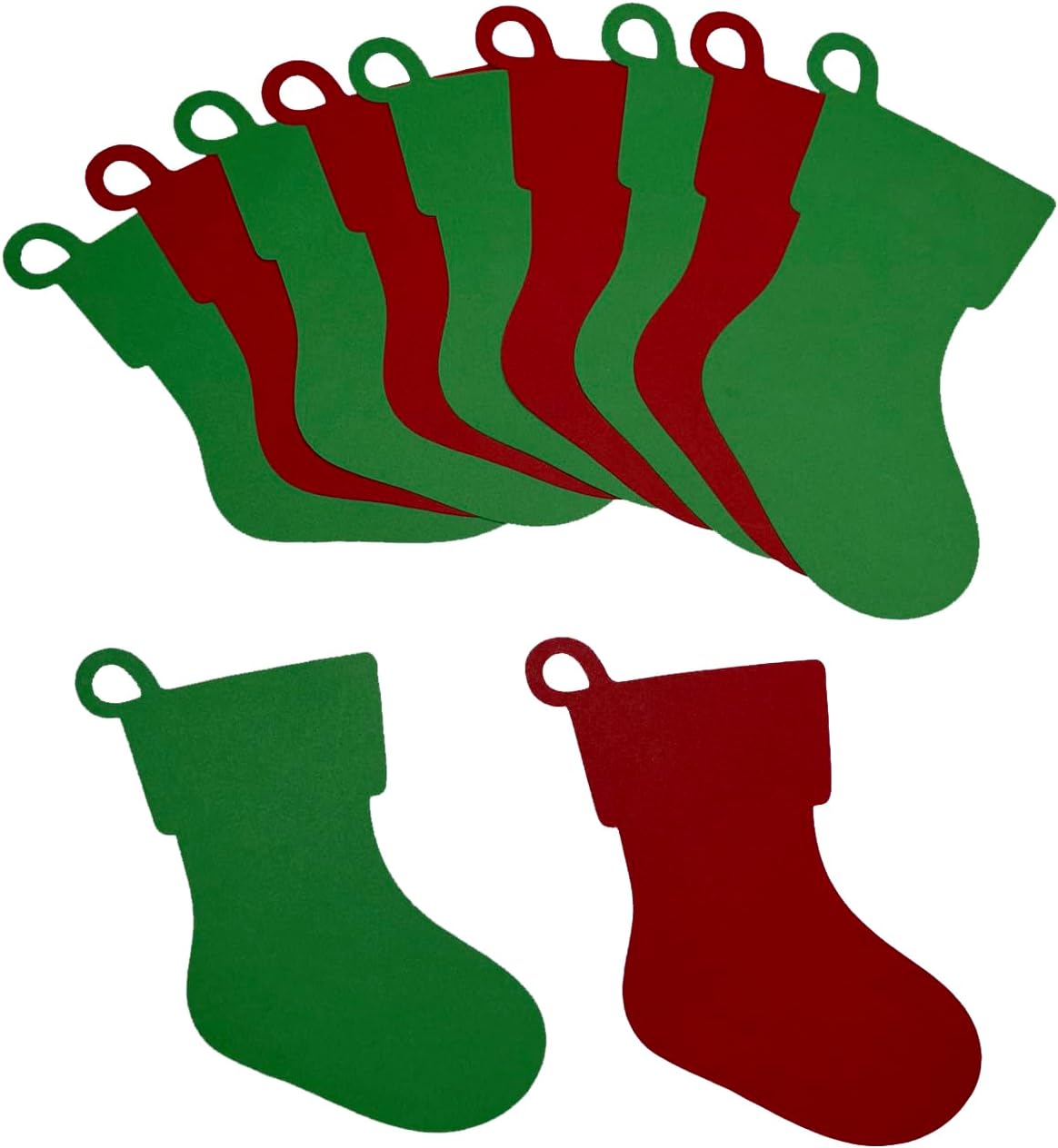 Amazon.com: Crafts4u Christmas Paper Stockings Cutouts Bulletin Board ...