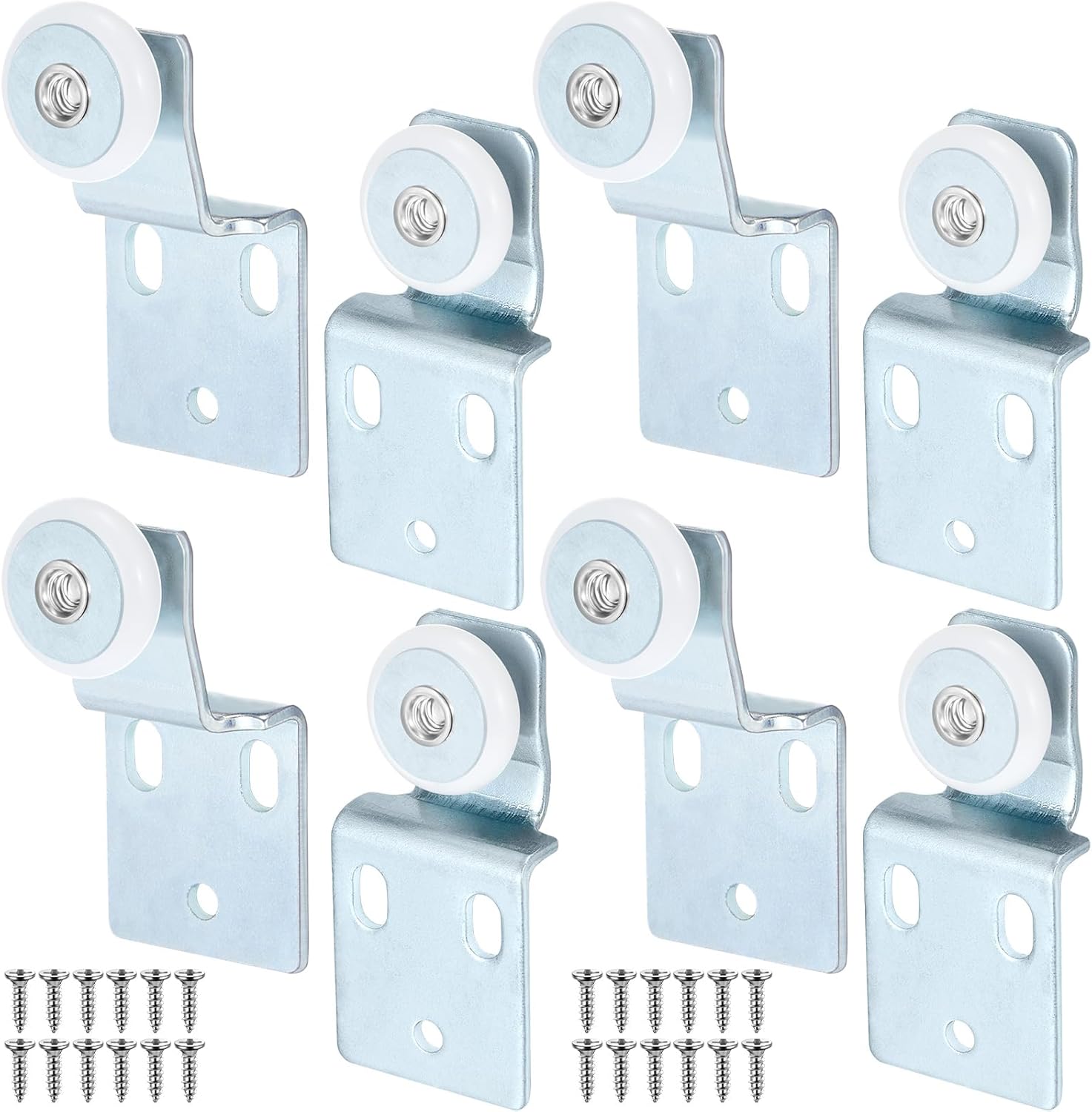 Amazon.com: Blulu 8 Pack Sliding Closet Door Roller Kit Include Screws ...