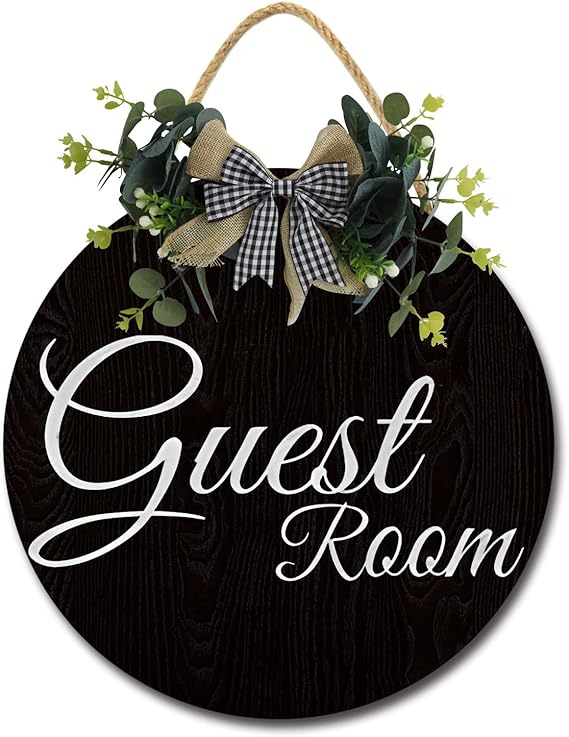 Amazon.com: Door Sign/Plaque Bedroom Room Sign, Guest Room Hanging Sign ...