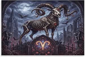 GPMNBCXZK Zodiaco de Aries Carnero Impresion En Lienzo, Decoracion ...