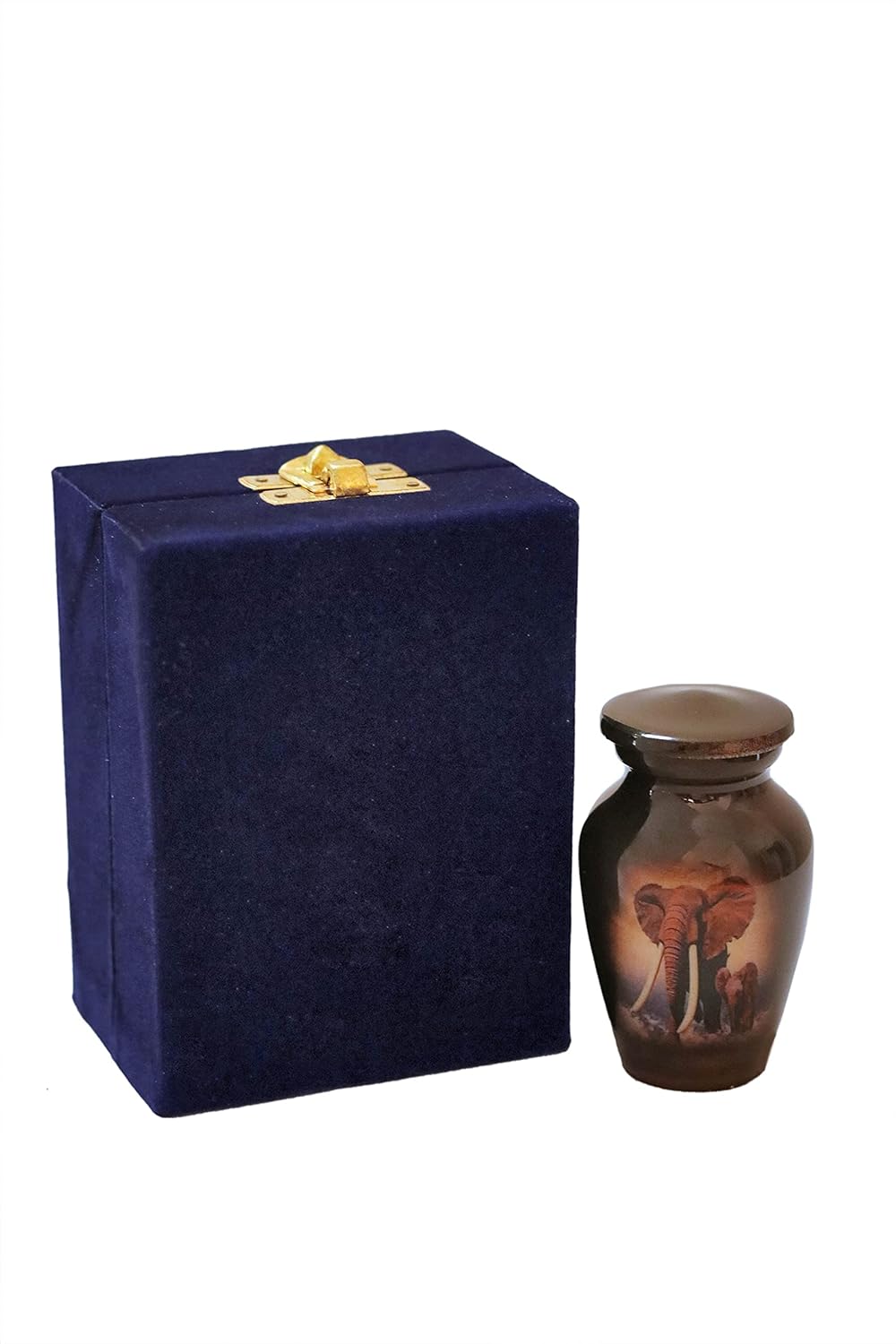 Amazon.com: Hlc Elephant Brown Small Keepsake Urn - Mini Keepsake Urn ...