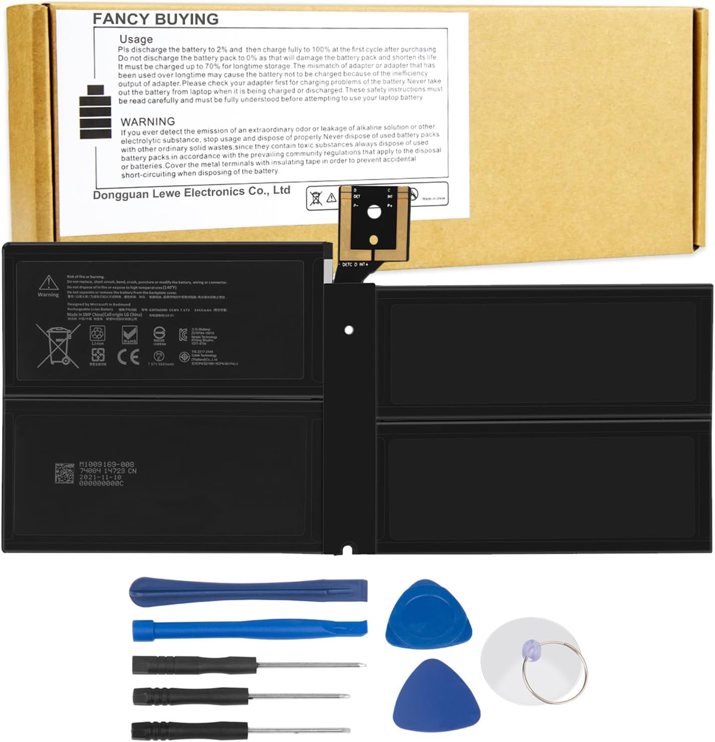 Amazon.com: G3HTA061H DYNM03 Laptop Battery for Microsoft Surface Pro 7 ...