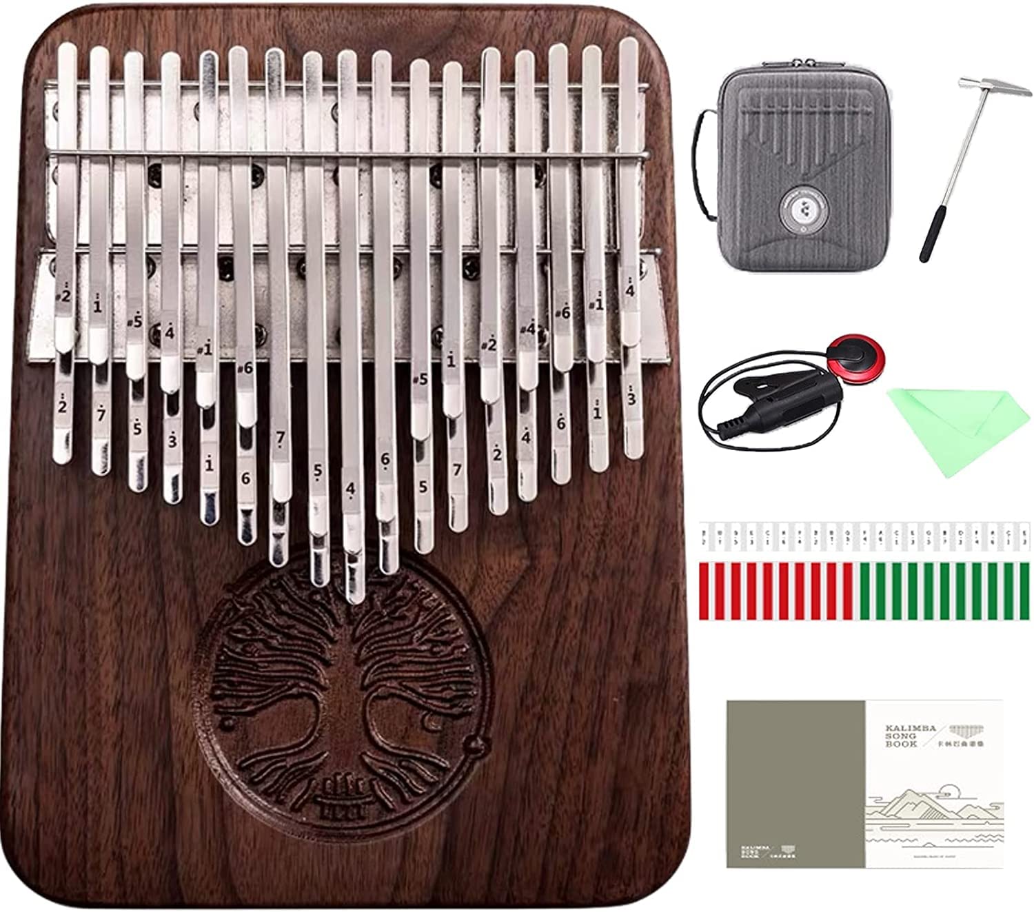 Hluru Kalimba 34 Keys Professional Kalimba Thumb Piano C Tuned ...