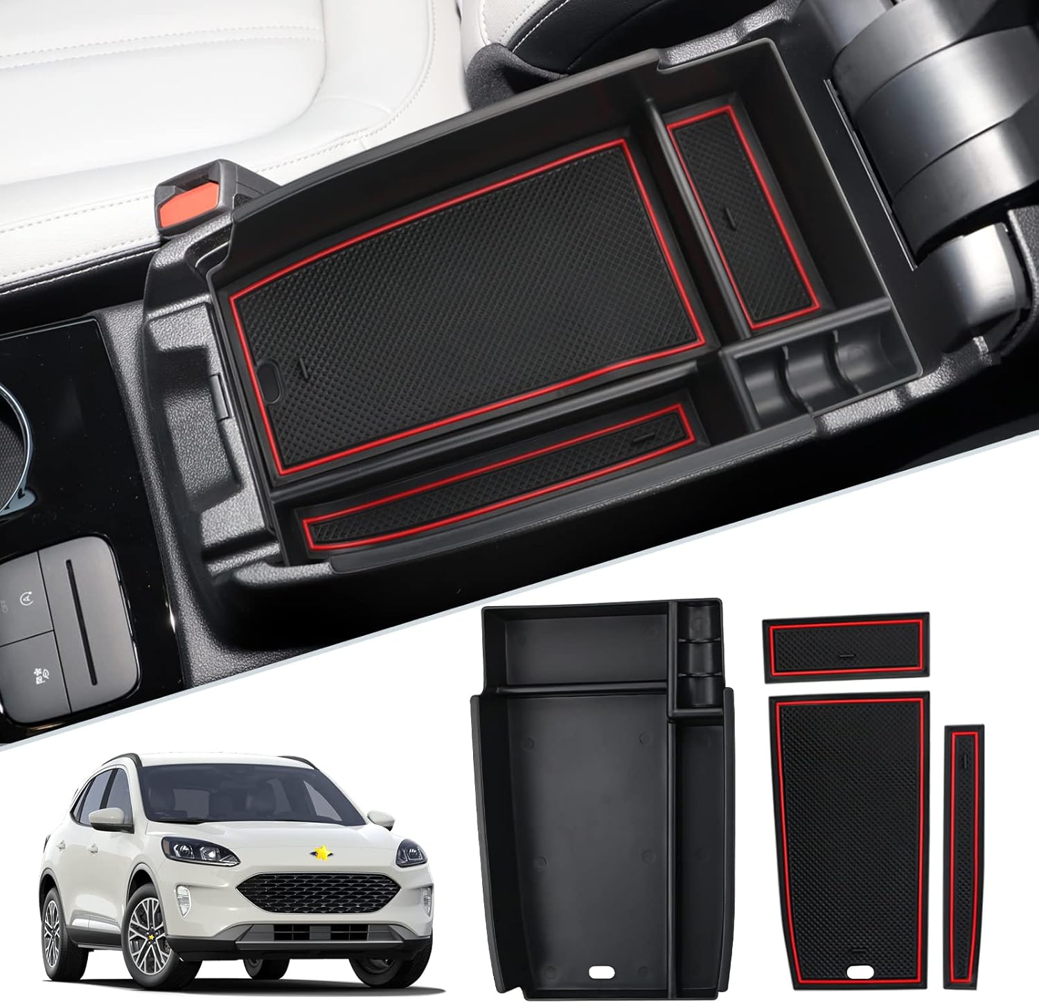 Amazon.com: SKTU for 2020-2026 Ford Escape Center Console Organizer ...