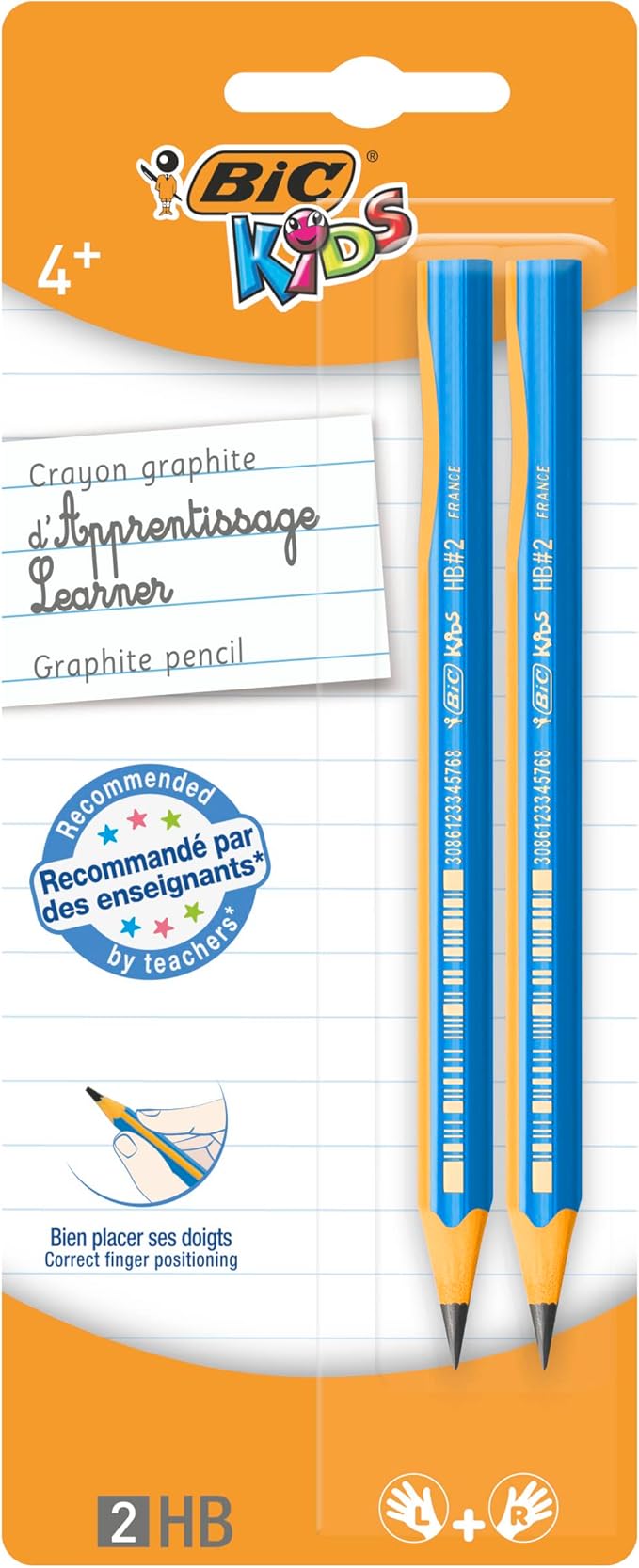 BIC Kids Crayons à Papier d'Apprentissage Triangulaires Extra-Larges HB ...