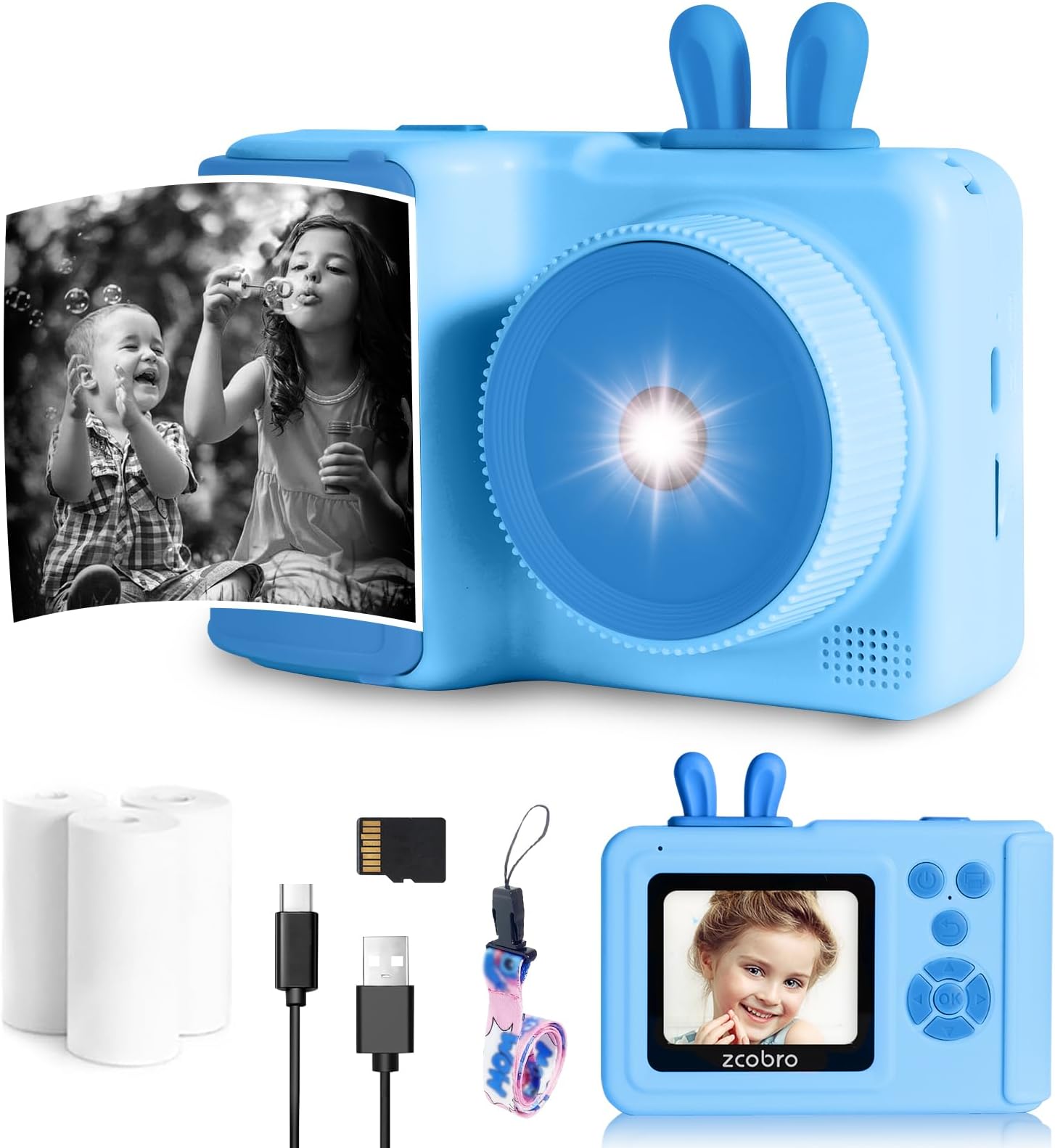 Amazon.com : CAMCLID Kids Camera Instant Print, 1080P HD Kids Digital ...