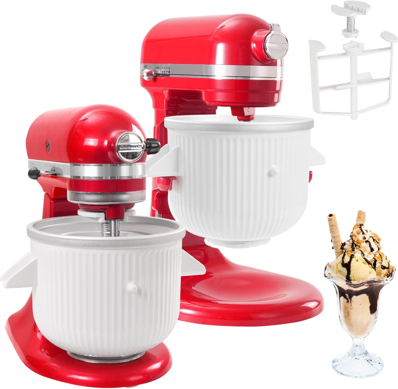 Amazon.com: Ice Cream Maker Attachment for KitchenAid Stand Mixer, Ice ...