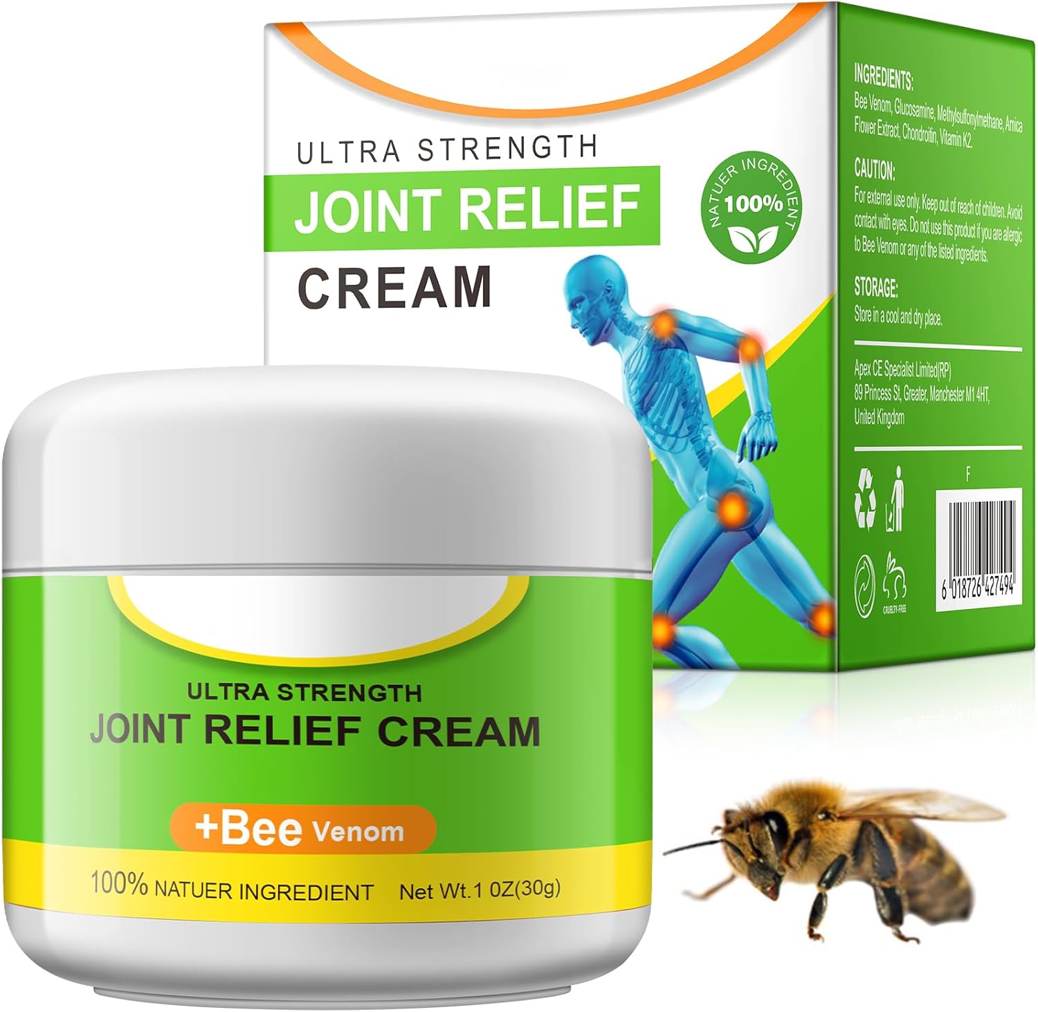 HXTMKT Bienengiftsalbe, Bienengift Gelenk Knochentherapie Bee Creme ...