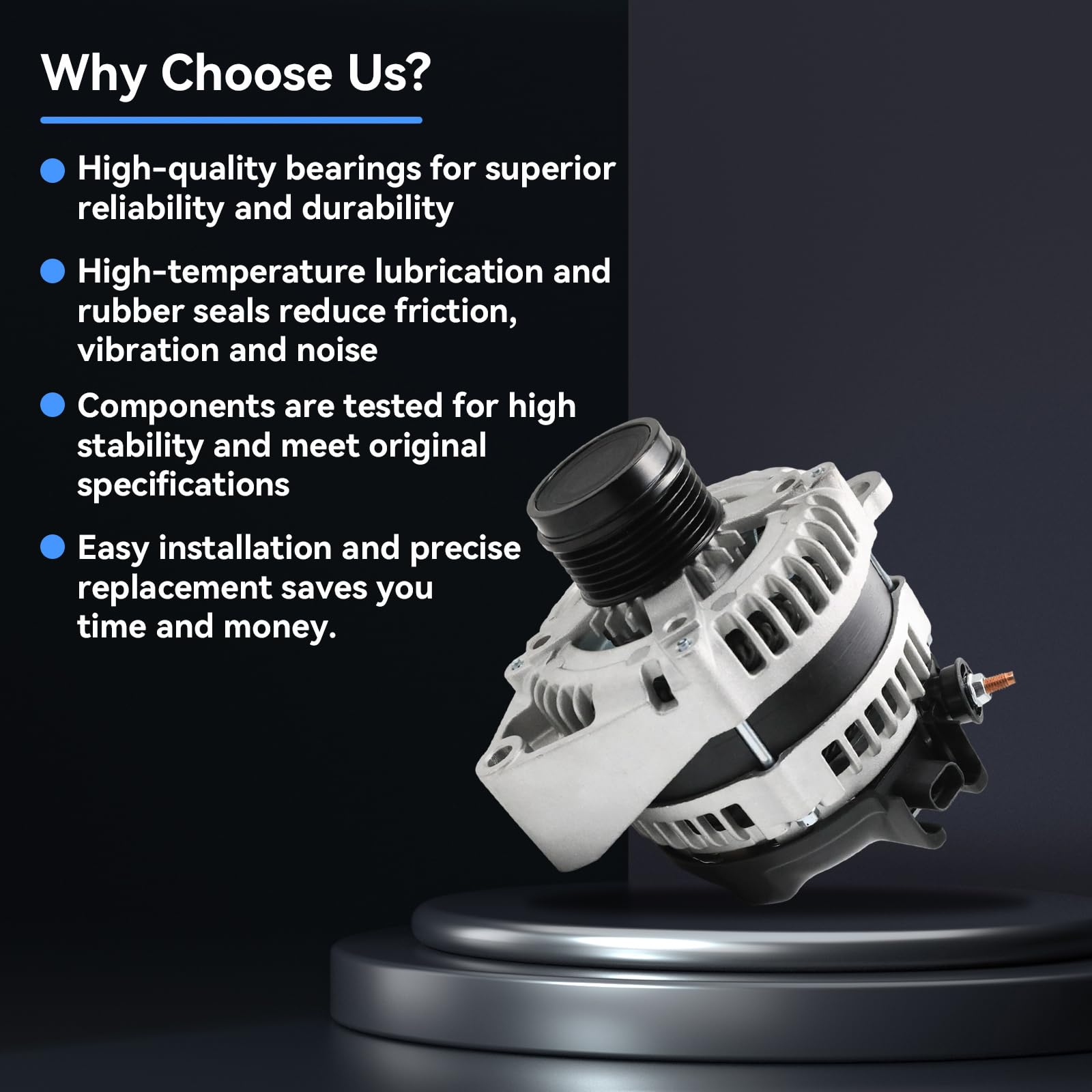 Snapklik.com : 84143540 170A High Output Alternator Compatible