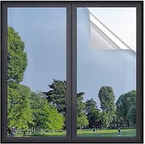 Amazon.com: rabbitgoo Window Privacy Film One Way Window Tint, Static Cling Sun Blocking Anti UV ...