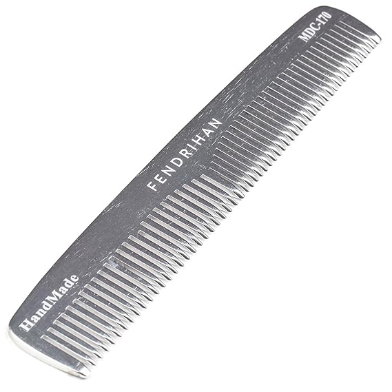 Amazon.com : Fendrihan Sturdy Metal Double Tooth Barber Grooming Comb ...