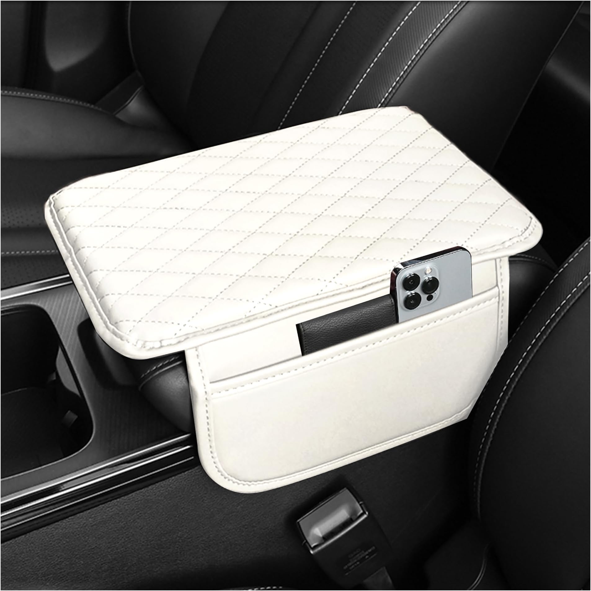 Amazon.com: Upgraded Car Center Console Cover,Microfiber Leather Car ...