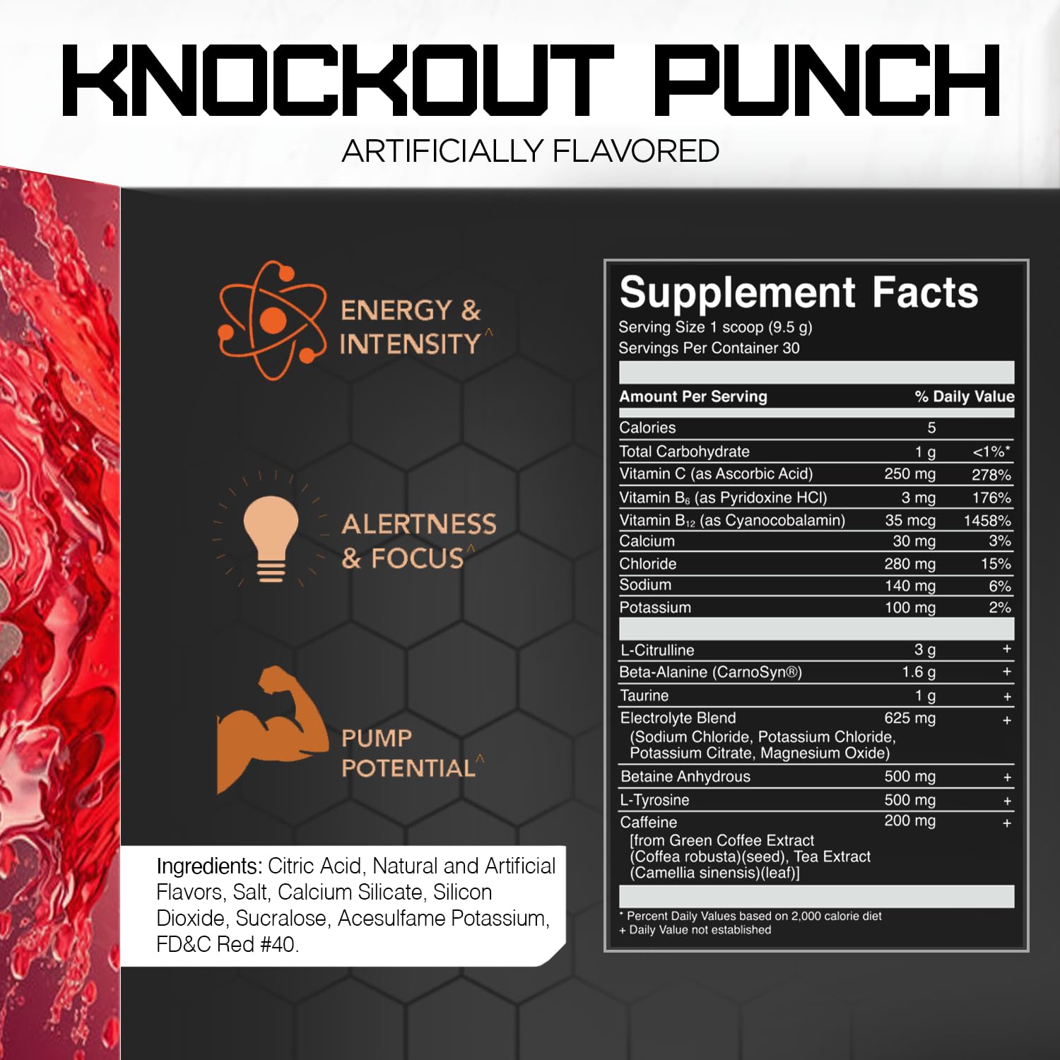 Rival Nutrition Powder Burn Knockout Punch: Potência Sem Rival com ...