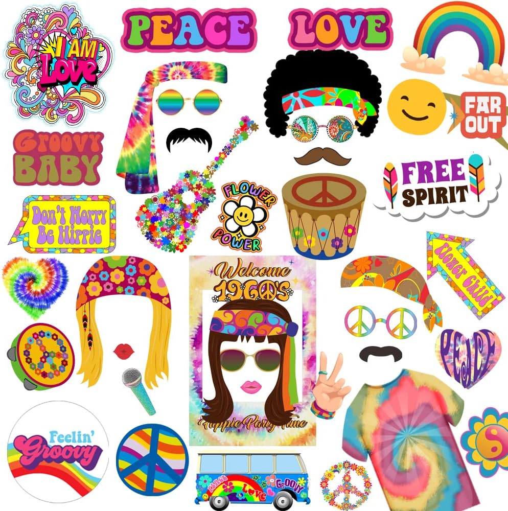 Amazon.com: 70s Photo Booth Props, 41pcs Disco Photo Booth Props ...