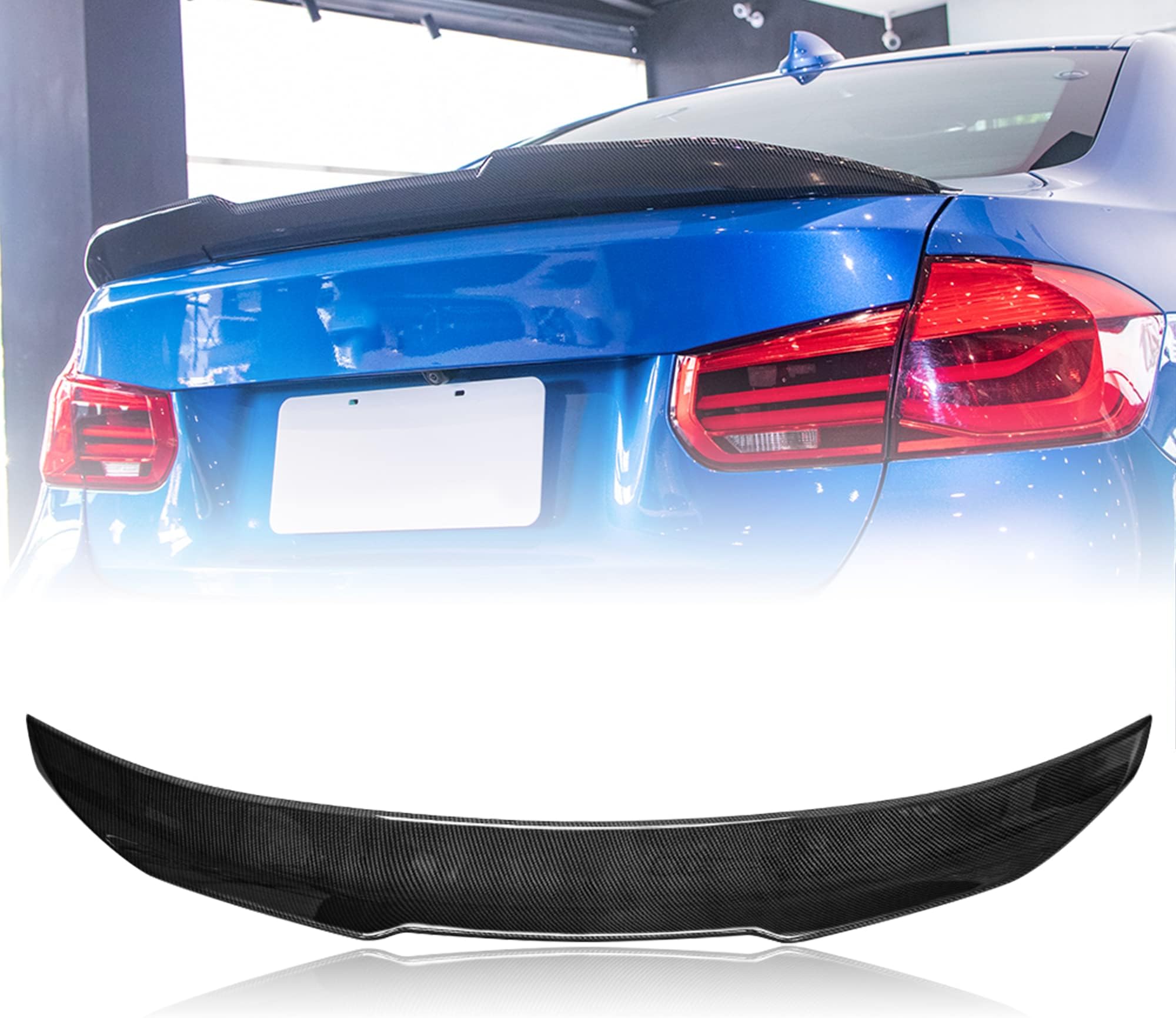 Amazon.com: Car Rear Spoiler Trunk Spoiler Lip Kit Universal 4.9FT ...