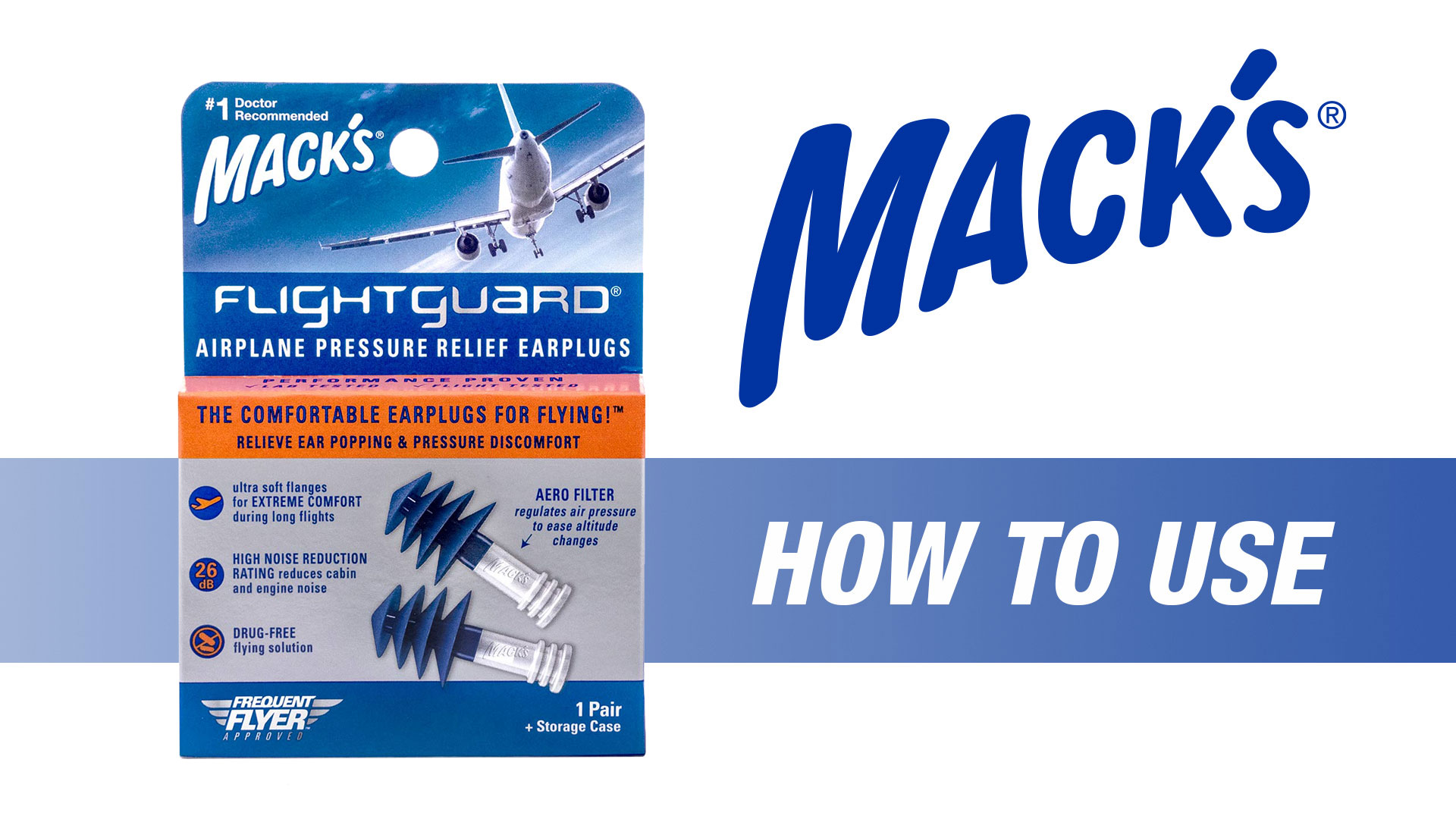 Watch How to use Mack's Flightguard Airplane Pressure Relief Ear Plugs ...