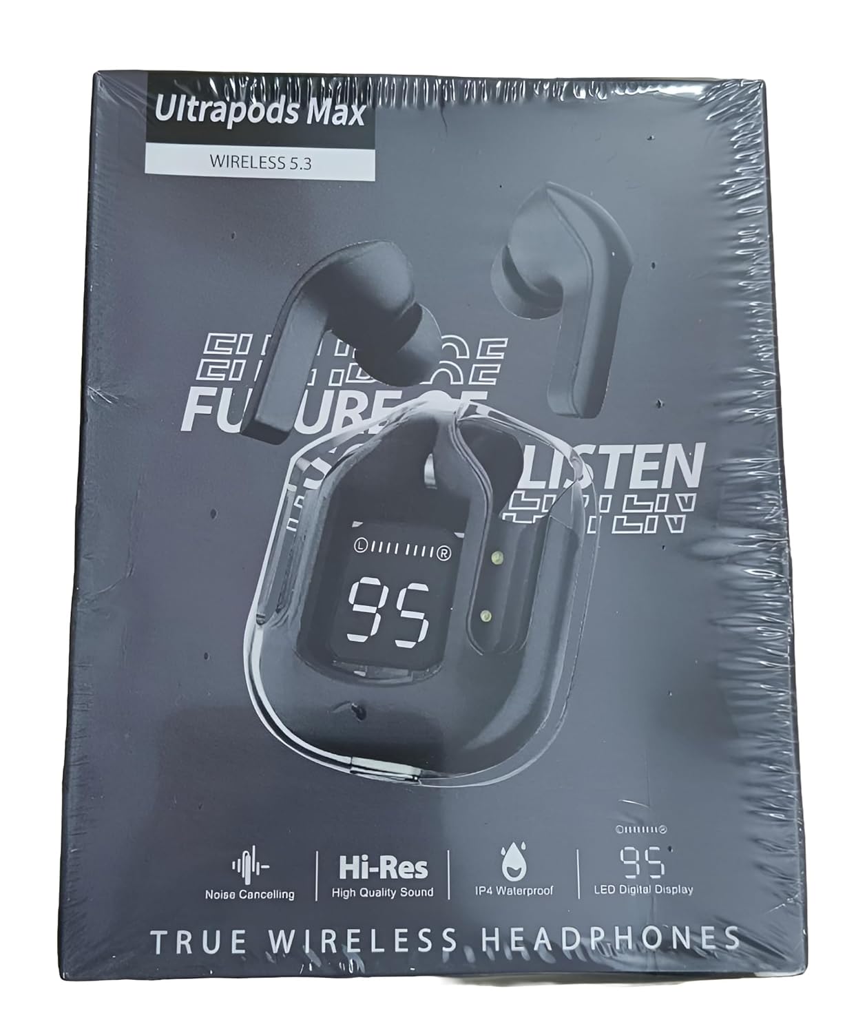 Reliable Ultrapods Max Wireless 5.3 Bluetooth Earbuds with Display ...