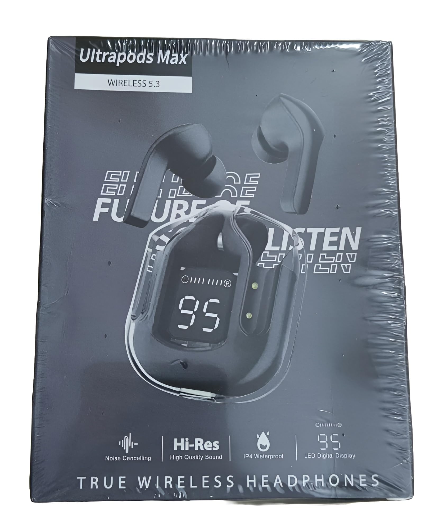 Reliable Ultrapods Max Wireless 5.3 Bluetooth Earbuds with Display ...