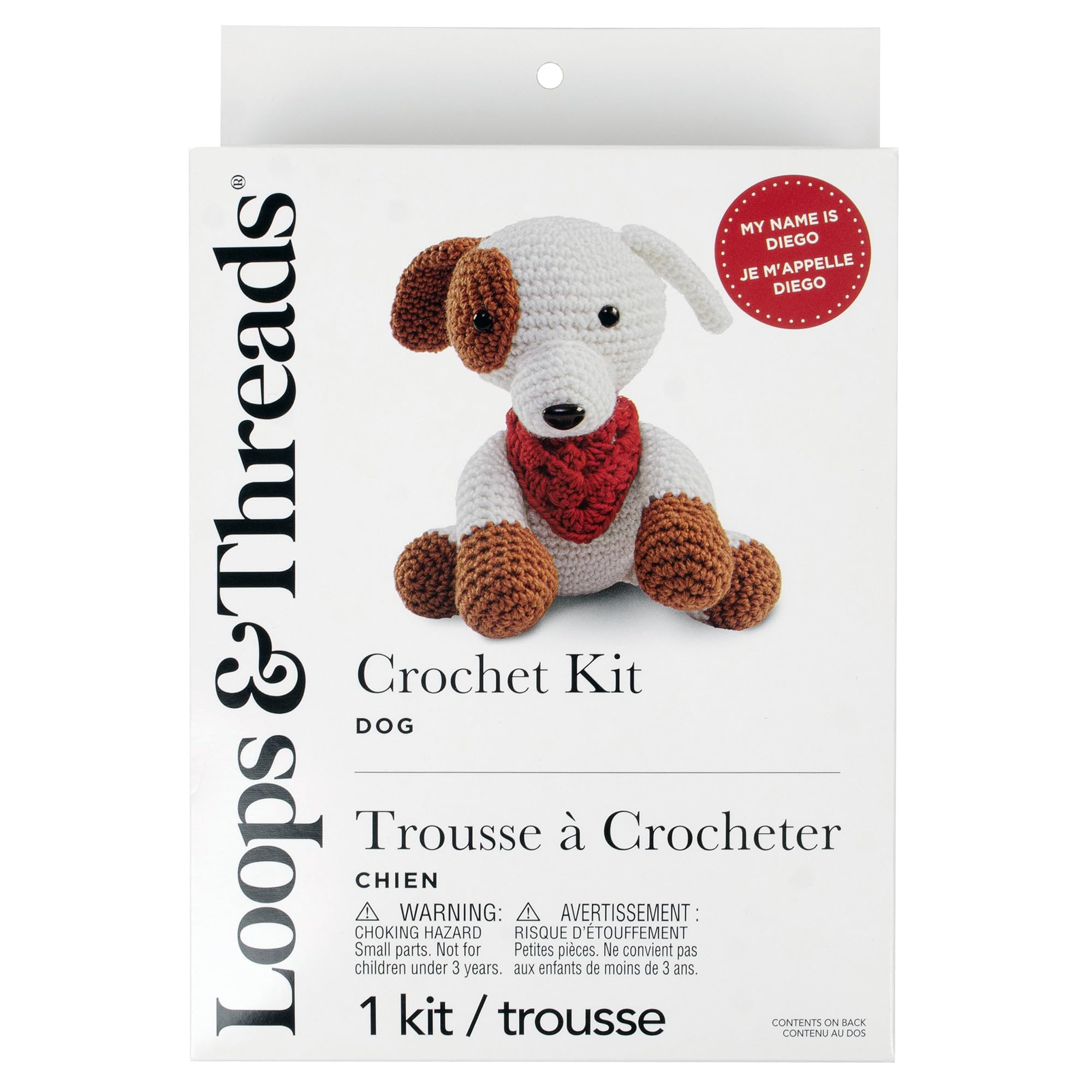 Amazon.com: Intermediate Dog Amigurumi Crochet Kit by Loops & Threads ...