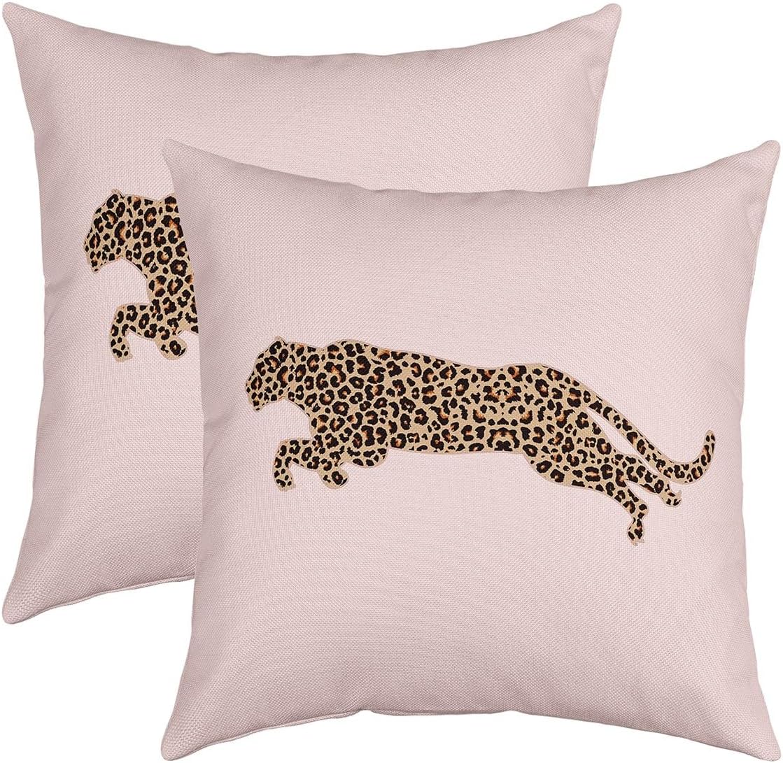 Amazon.com: African Cheetah Throw Pillow Covers,Leopard Print Safari ...