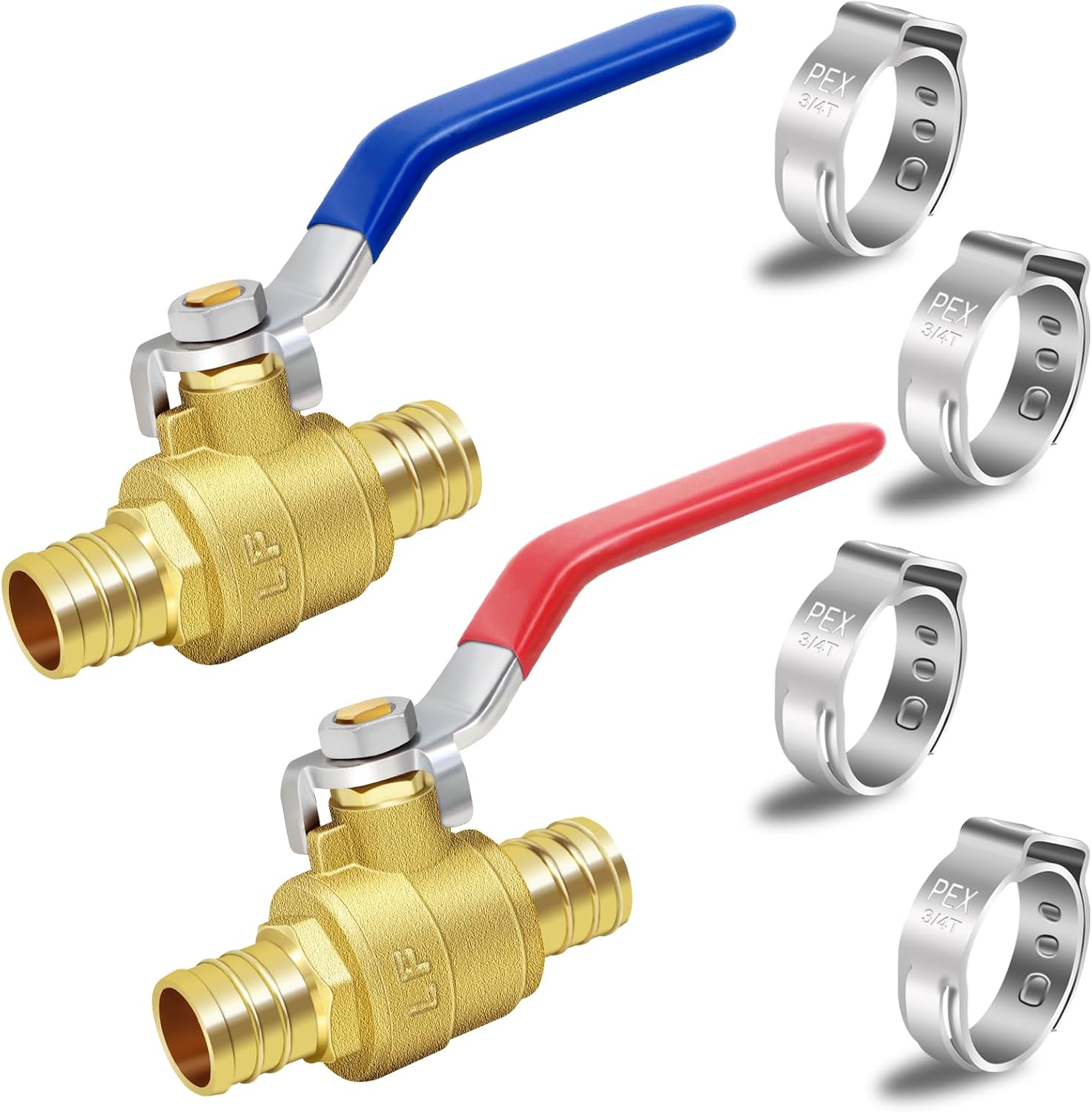 Amazon.com: Boltigen 3/4" Pex Ball Valve, 2 Pack, Brass, Full Port, 3/4 ...