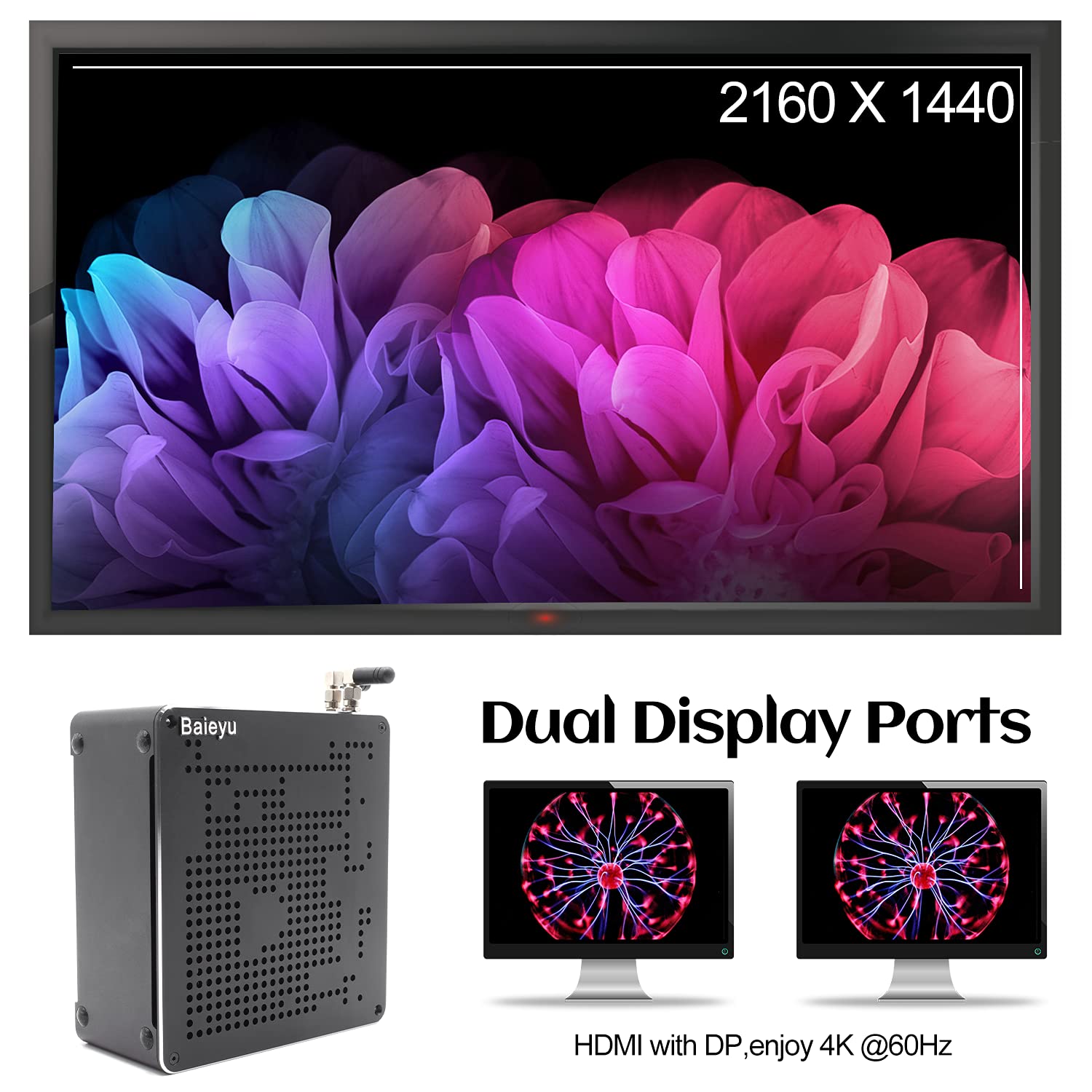 Buy Baieyu Mini PC Gaming Core i9-9880H, 16GB RAM 512GB SSD 1TB HDD ...