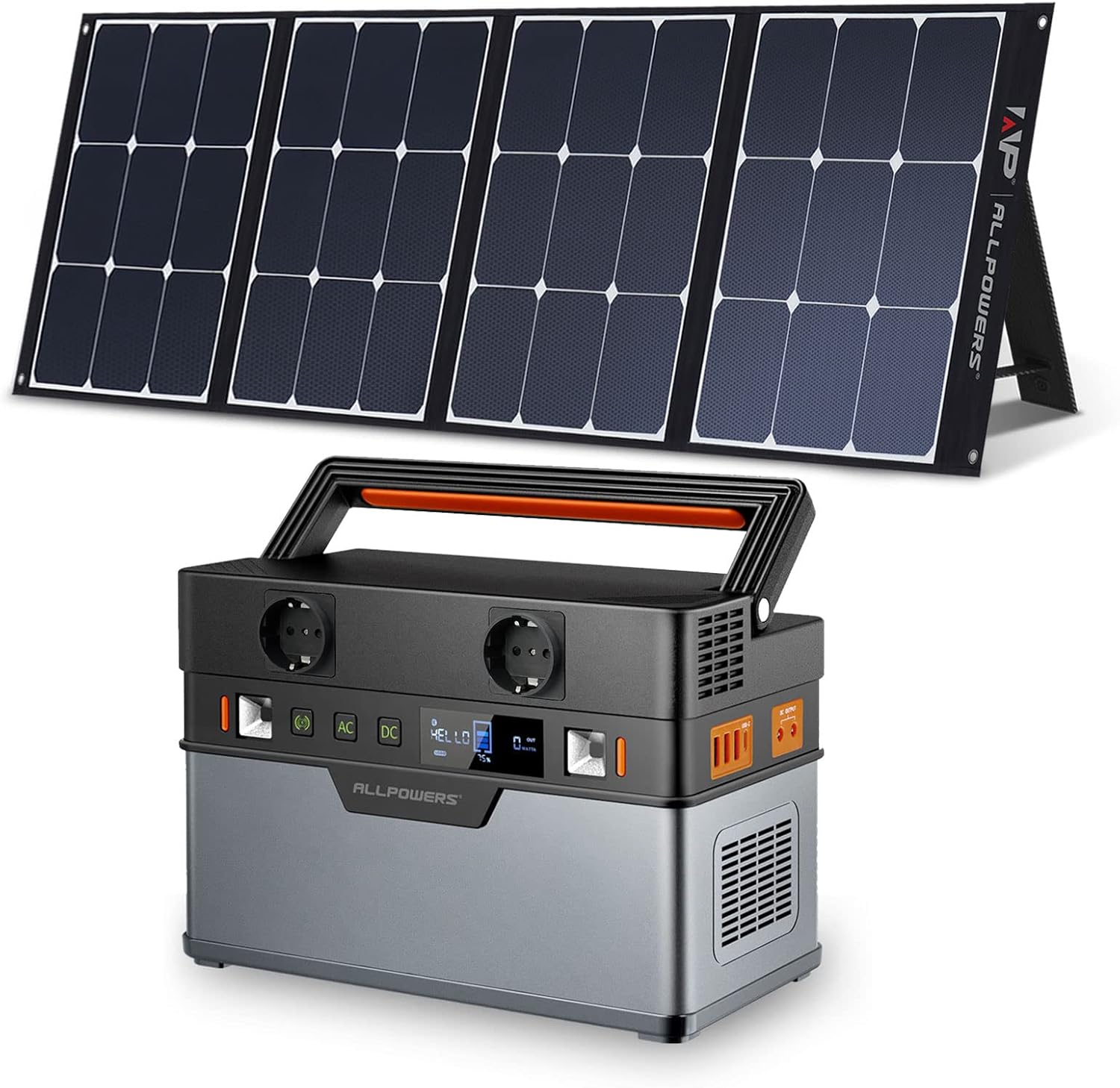 ALLPOWERS Portable Power Station 606 Wh 700 W Battery Solar Generator ...