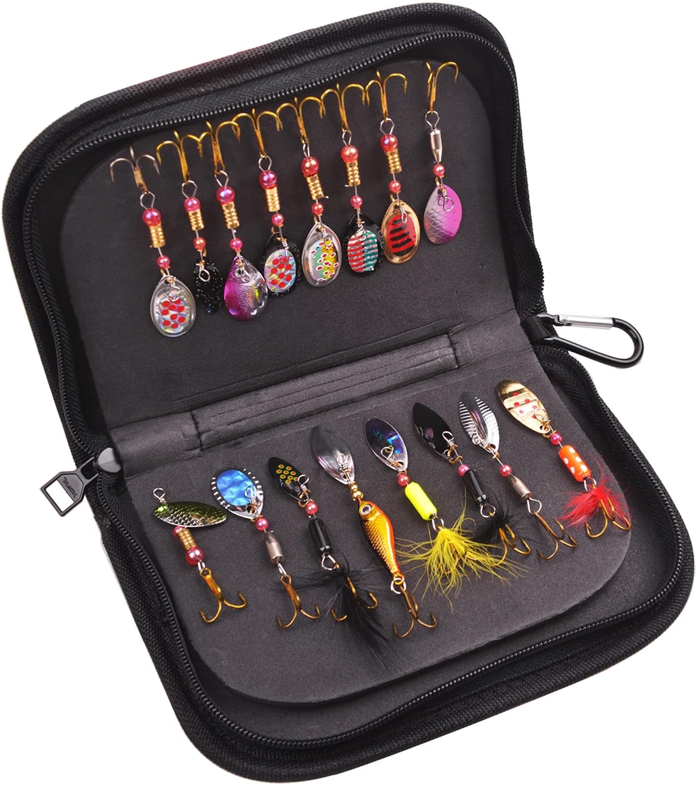 Amazon.com : Funien 16pcs Fishing Spoons Lures Metal Baits Set for ...