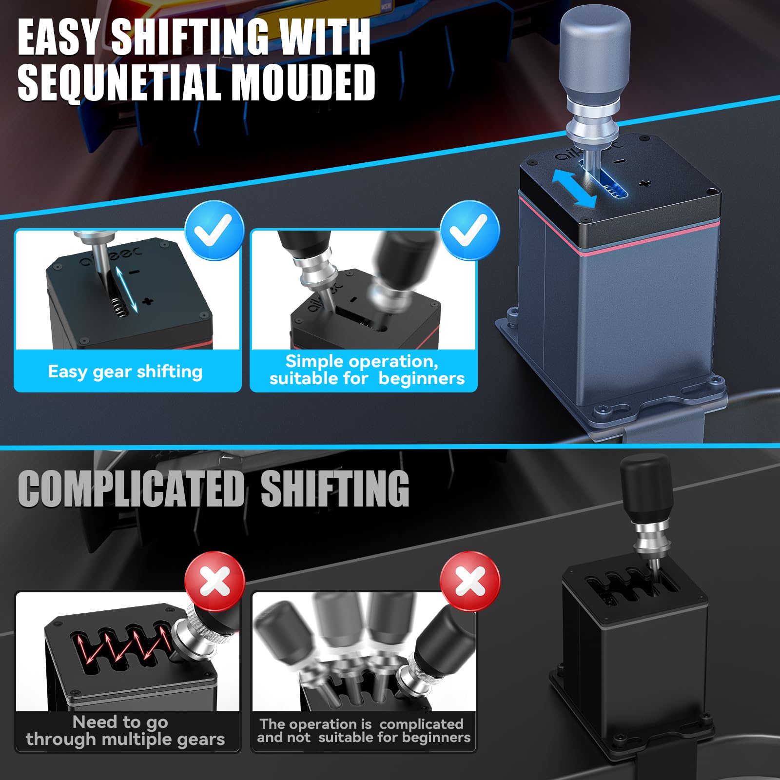 Snapklik.com : Aikeec USB Truck Simulator Shifter For Logitech G29 G27 ...
