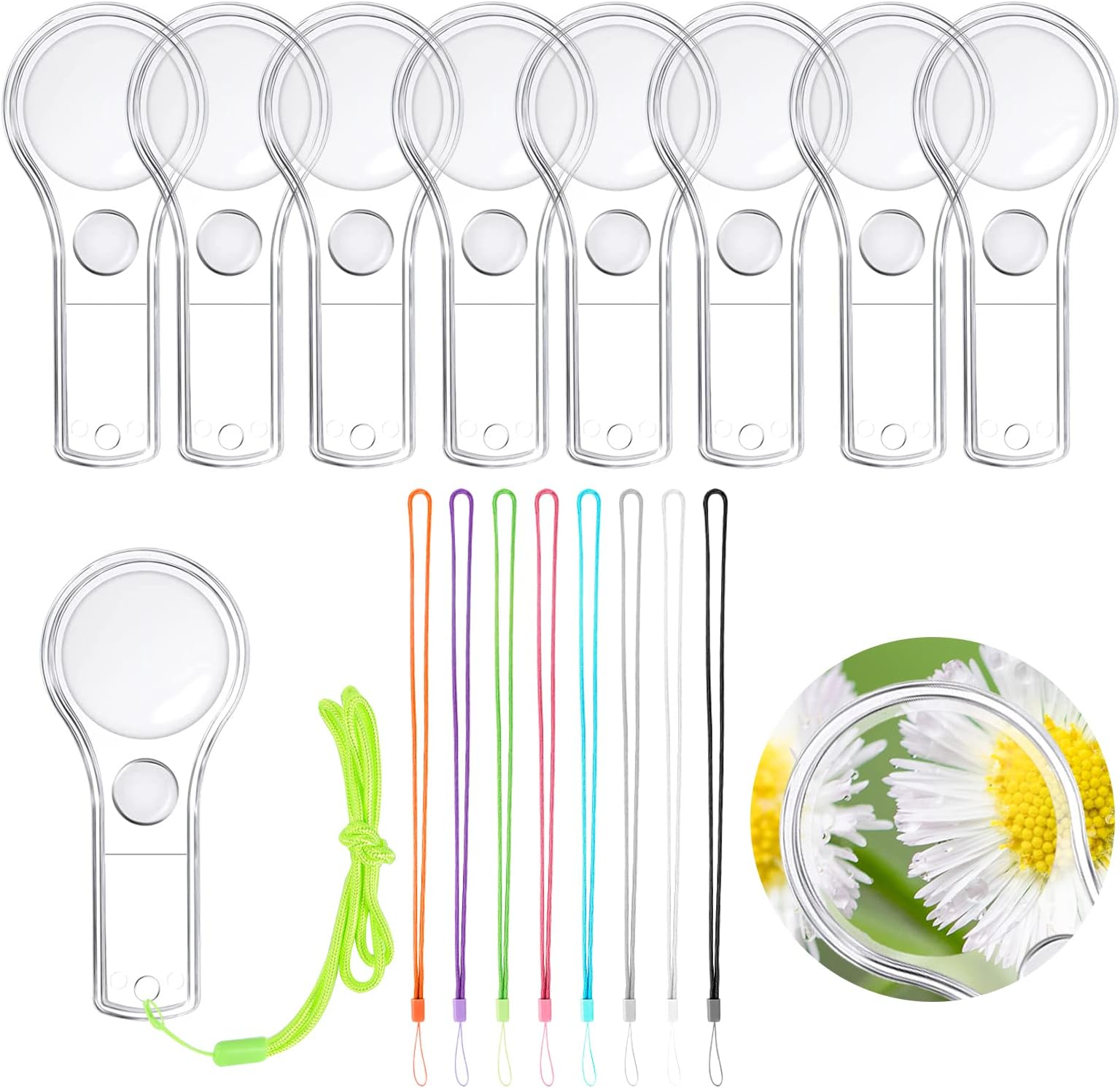 Amazon.com: IRCHLYN Magnifying Glass Kids 30 Pieces Plastic Magnifier ...