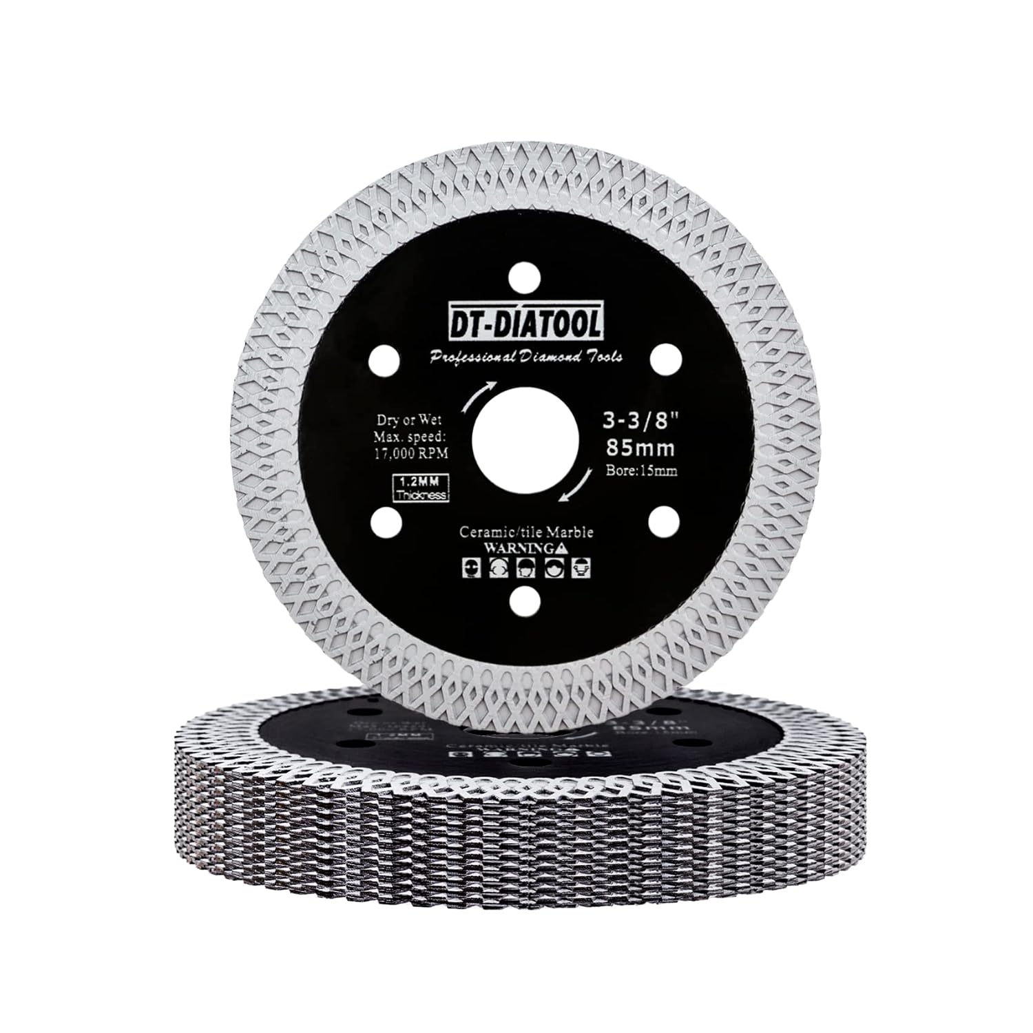 DT-DIATOOL Diamond Tile Blade 85mm Diamond Cutting Disc for Porcelain ...