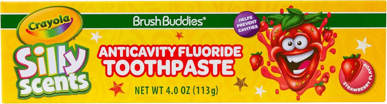 Amazon.com: Brush Buddies Crayola Silly Scents Flavored Kids Toothpaste ...
