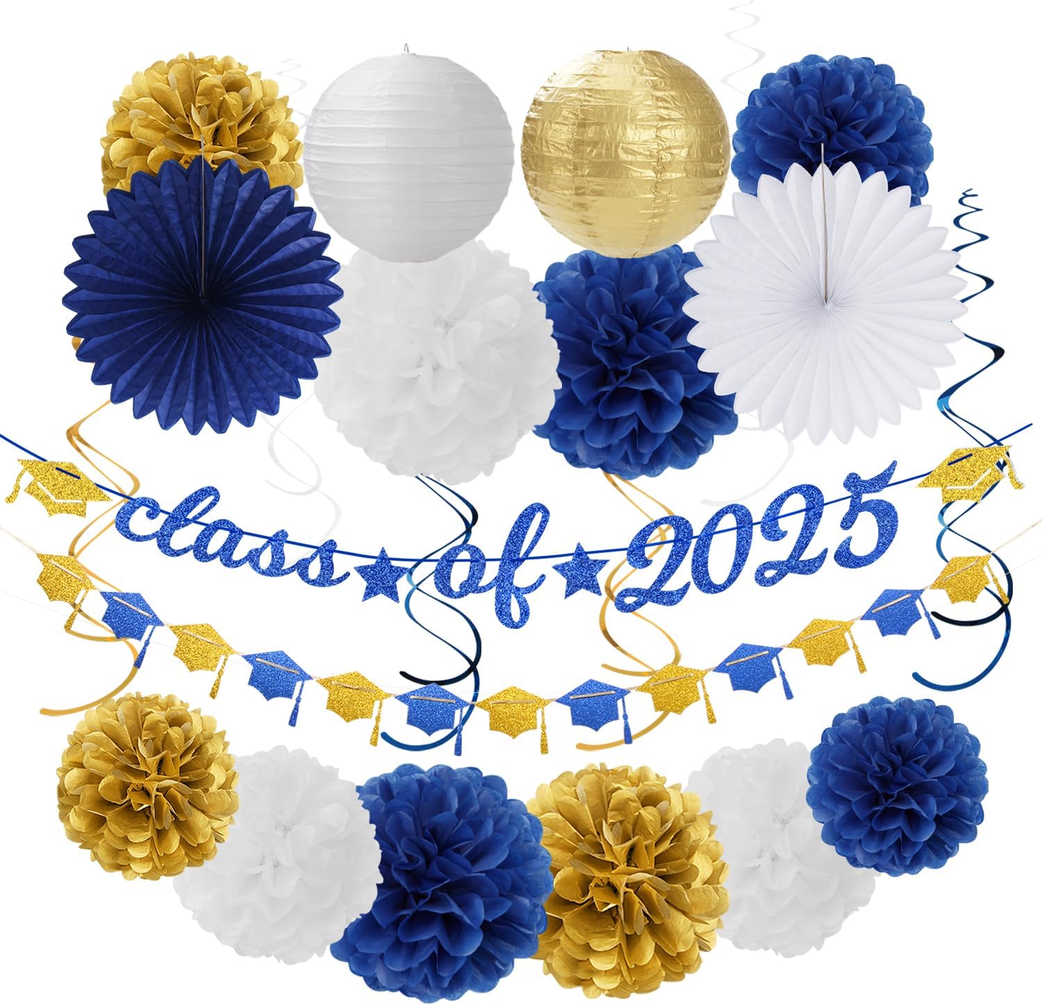 Amazon.com: 2025 Blue Class-Congratulations Prom Graduation Party ...
