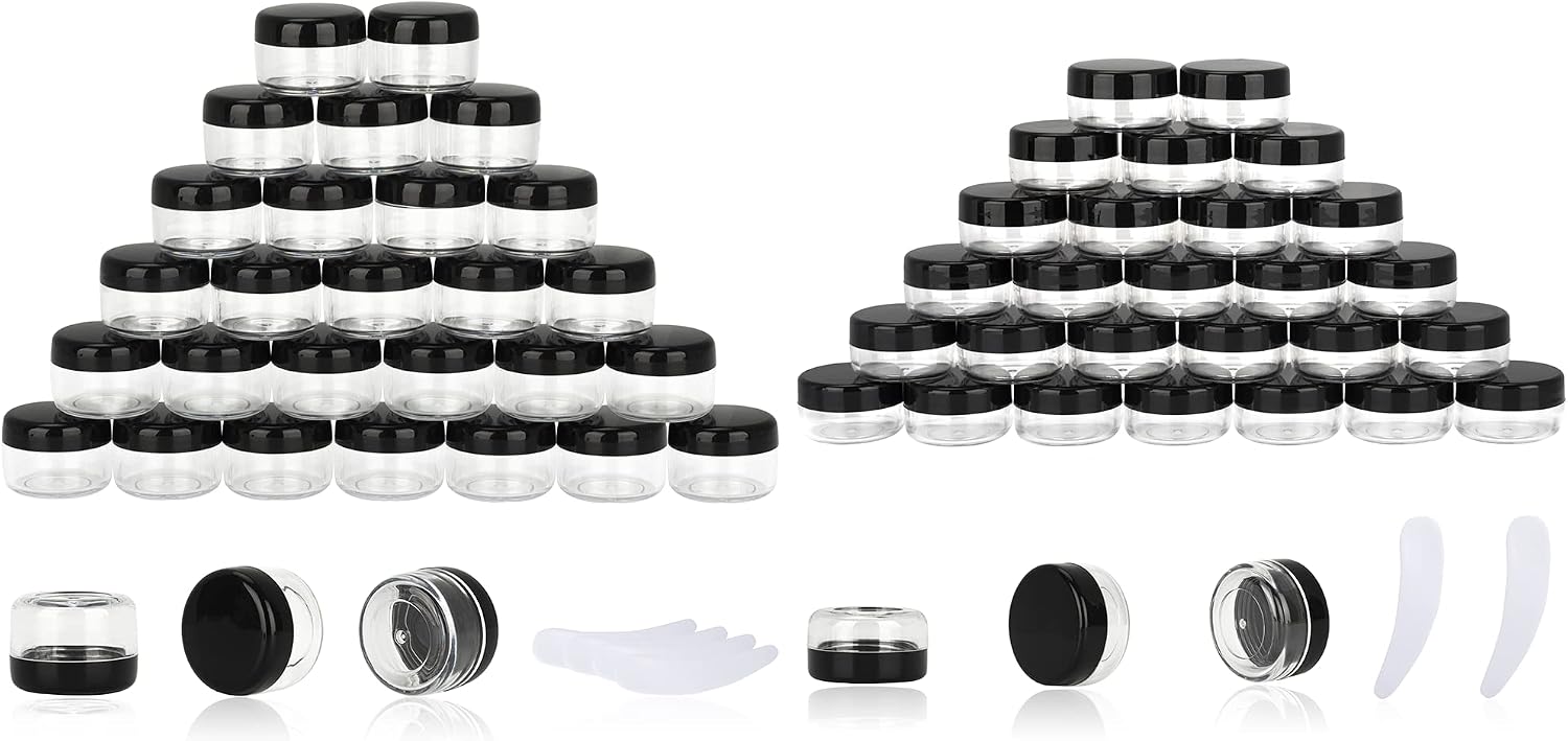 Amazon.com: 50PCS 5 Gram Sample Containers & 25PCS 10 Gram Sample ...